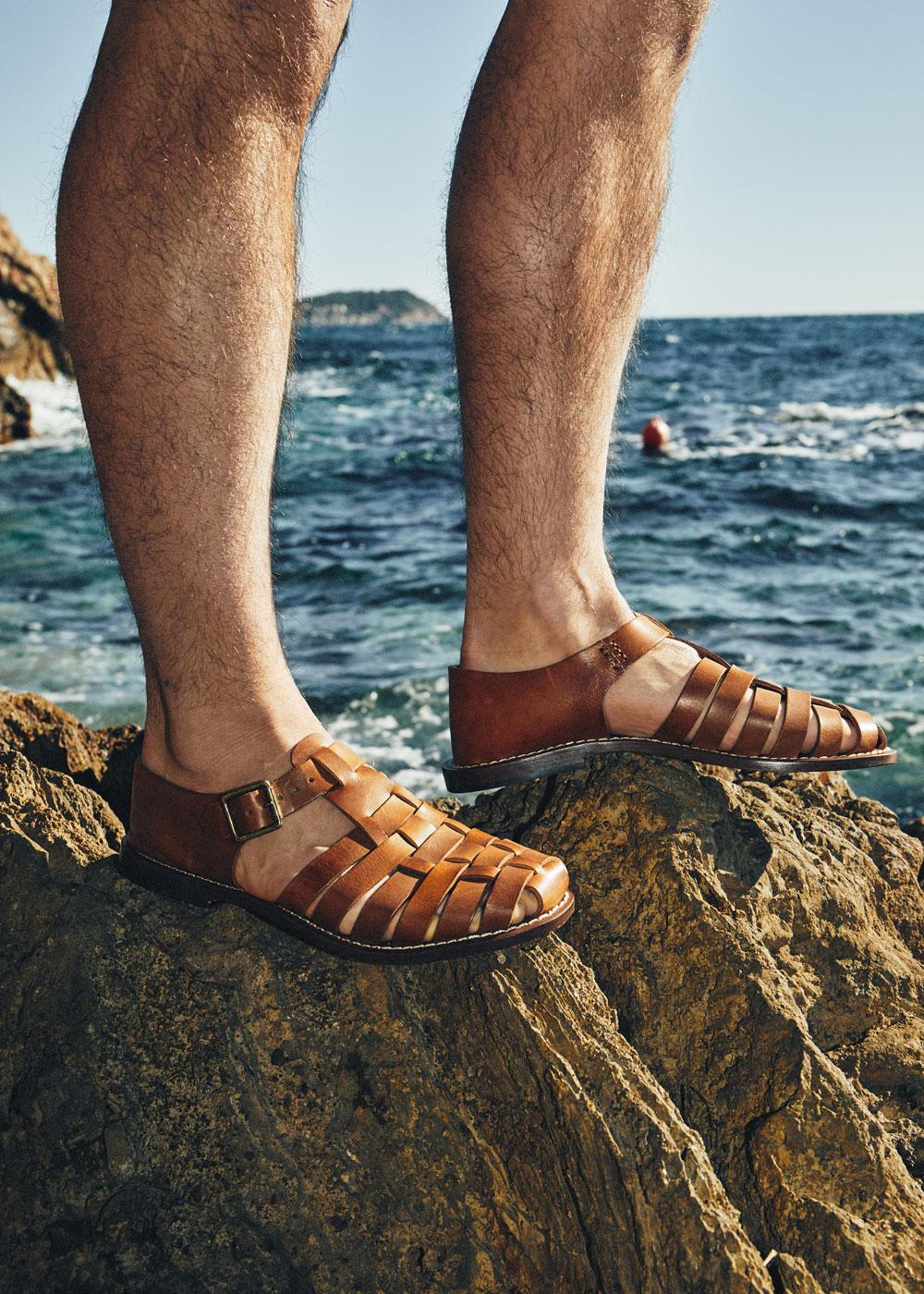 SANDALE FISHERMAN CUIR TAN 35