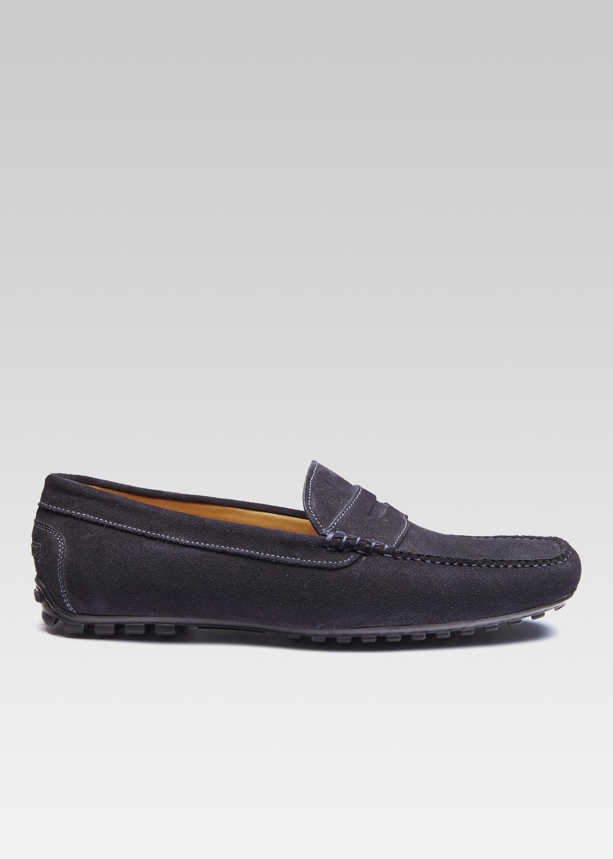 Fairmount MOCASSIN WD MOC VERMONT VELOURS BLEU Manfield
