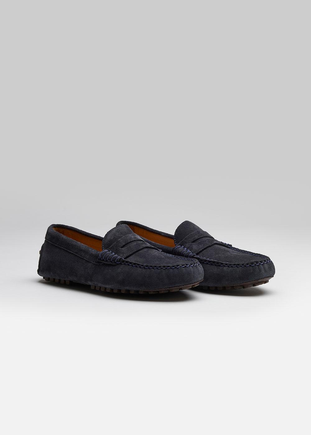 Fairmount MOCASSIN DRIVER VELOURS MARINE Manfield