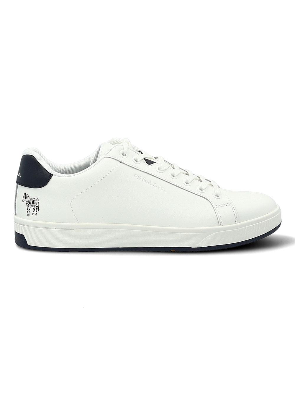 Paul Smith SNEAKERS ALBANY CUIR BLANC SPOILER NAVY Manfield