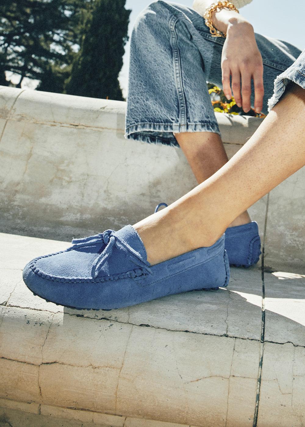 Fairmount MOCASSIN LACE DRIVER DENIM Manfield